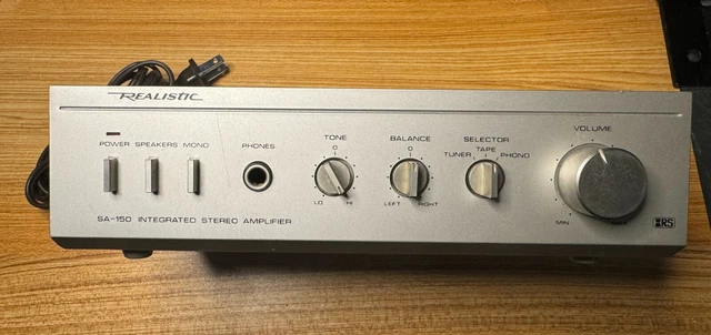 VINTAGE REALISTIC SA-150 Integrated Stereo Amplifier Model 31-1955 ...