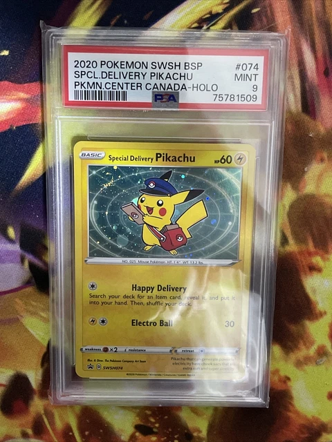 SPECIAL DELIVERY PIKACHU SWSH074 Pokemon Center Canada Promo -HOLO ...