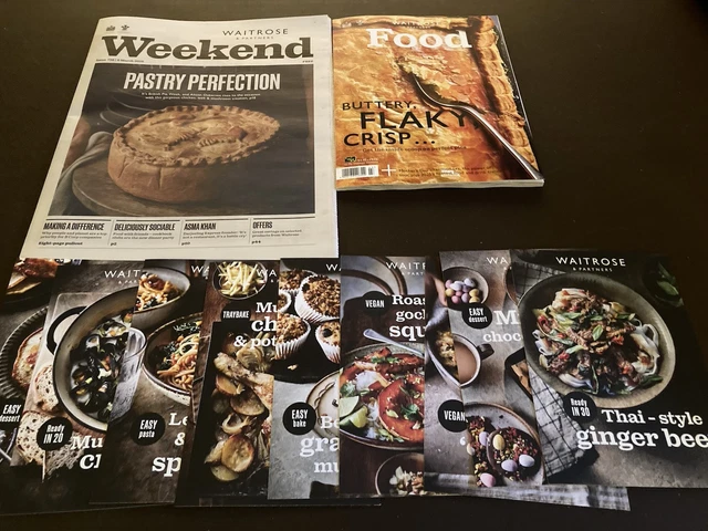 WAITROSE MARCH 2025 MAGAZINES, FOOD + WEEKEND March 6 & 9 COOKERY CARD ...