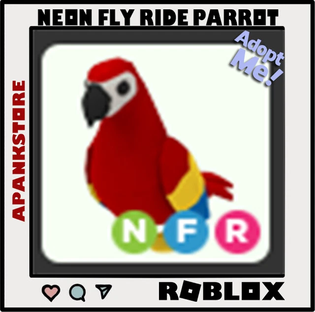 ROBLOX ADOPT ME - Neon Fly Ride Parrot EUR 45,25 - PicClick FR