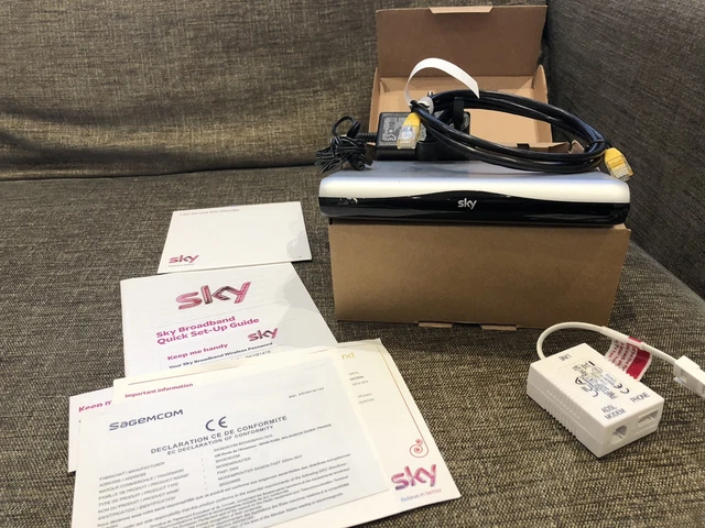 SKY WIRELESS BROADBAND router - Sagemcom £1.99 - PicClick UK
