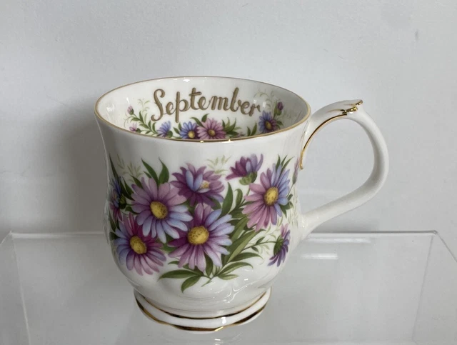 ROYAL ALBERT FLOWER of the Month September Michaelmas Daisy- Mug Cup ...
