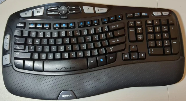 LOGITECH K350 BLACK Wave Unifying Wireless Keyboard WITHOUT USB ...