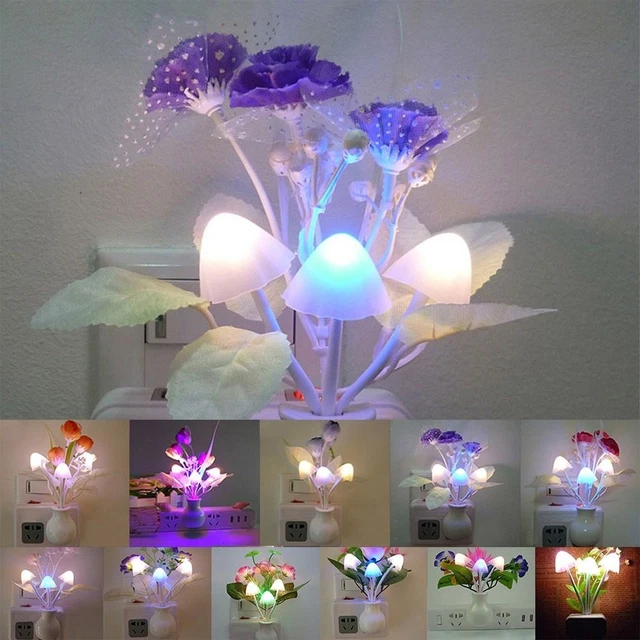 LITTLE NIGHT LIGHT LED Mushroom Night Lights Floral Lamp 3D Light For ...