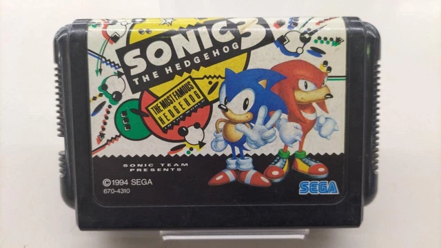 SEGA SONIC THE Hedgehog 3 Mega Drive Game Used Label Damage £68.02 ...
