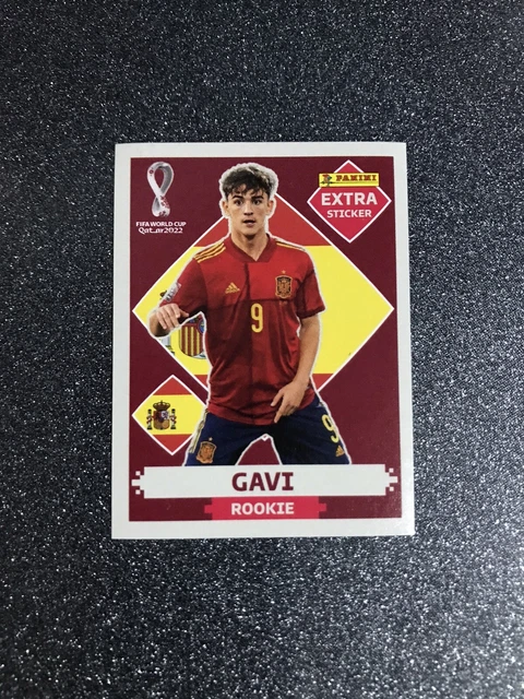 RARE GAVI ROOKIE Extra Sticker Base Red Panini Fifa World Cup Qatar ...