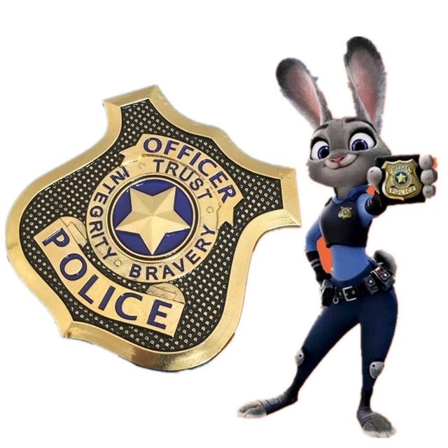 ZOOTOPIA COSPLAY RABBIT Judy Hopps Police Officer Badge Brooch Pin Gift ...