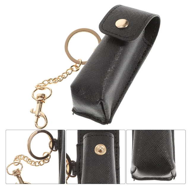 KEY CHAIN HOLDER Lip Balm Keyring Lipstick Keychain Pouch Man Miss Girl ...