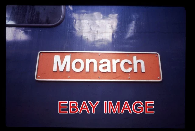 ORIGINAL 35MM SLIDE NAMEPLATE CLASS 50 LOCO 50010 MONARCH £3.50 ...