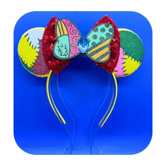 DISNEY INSPIRED MOUSE Ears Headband Nightmare Before Christmas Sally £7 ...