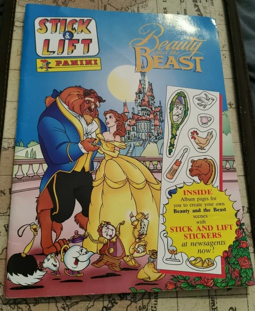 VINTAGE PANINI BEAUTY AND THE BEAST STICK & Lift STICKER Album 95% ...