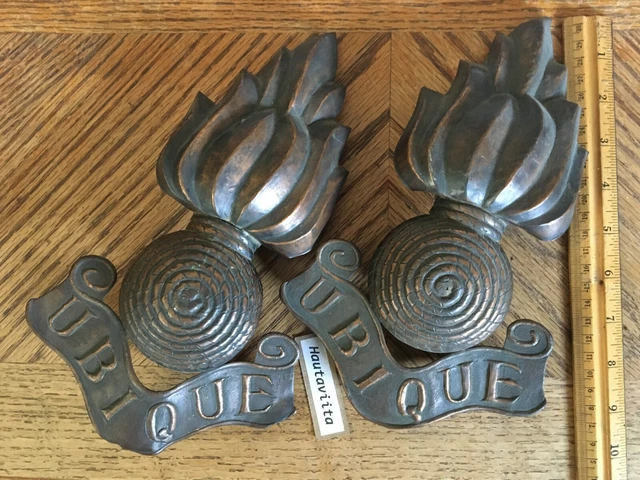 RCE ENGINEERS MOTORCYCLE Staff Car Fender Badges Rare Pair UBIQUE ...