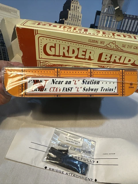 MARX TRAINS 5584, Cta Park-N-Ride 8" Steel Girder Bridge, Nib $12.95 ...