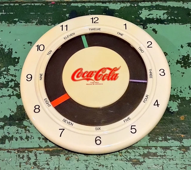 VINTAGE 80'S-90'S ERA Coca Cola 8" Clock Battery Operated Rare! $45.00 ...