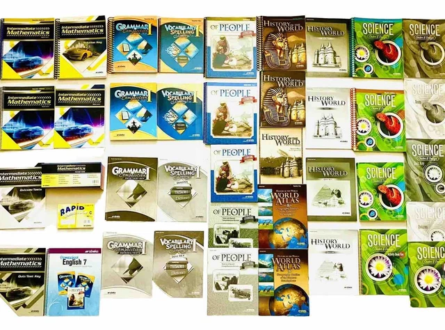 ABEKA 7TH GRADE 7 Lot 40 Curriculum Complete Set Parent Student ...