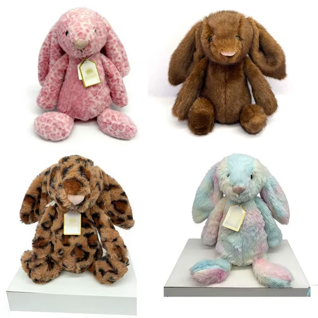 LATEST JC BONNIE Rabbit Leopard Print Plush Toy with Tag, Soft Flower ...