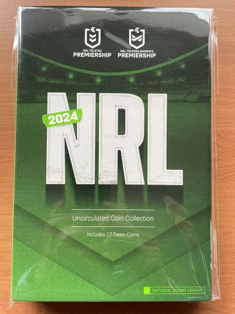 2024 NRL PREMIERSHIP UNCIRCULATED 19 COIN Folder Set with both $2 NRL ...
