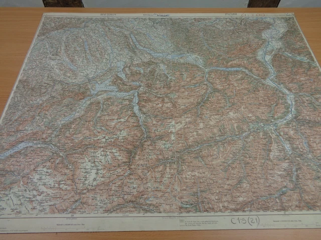 PAIR OF WW1 AUSTRO-HUNGARIAN Military Maps of SWITZERLAND - "ZURICH ...