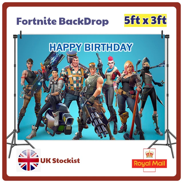 FORTNITE HAPPY BIRTHDAY Backdrop Banner Background Kids Vinyl ...
