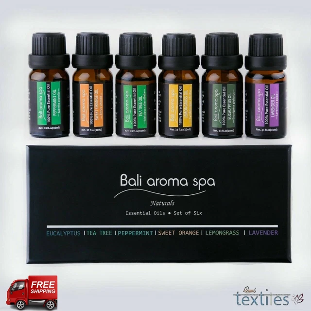 10ML BALI AROMA Spa Natural Essential Oil Set Of 6 Aromatherapy ...