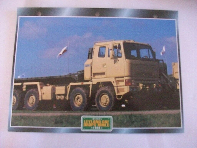 CARTE FICHE CAMION Militaire Leyland Daf Drops Mmlc 1989 EUR 2,50 ...