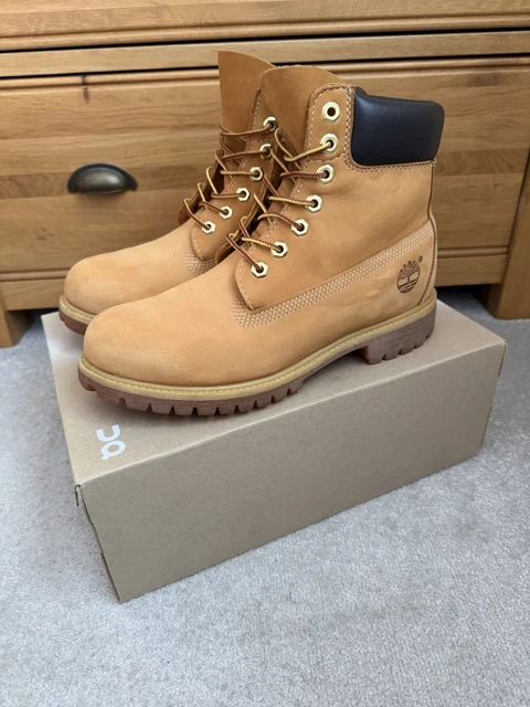 TIMBERLAND 6-INCH PREMIUM Desert Boot Wheat Leather Lace-Up Men's UK 8 ...