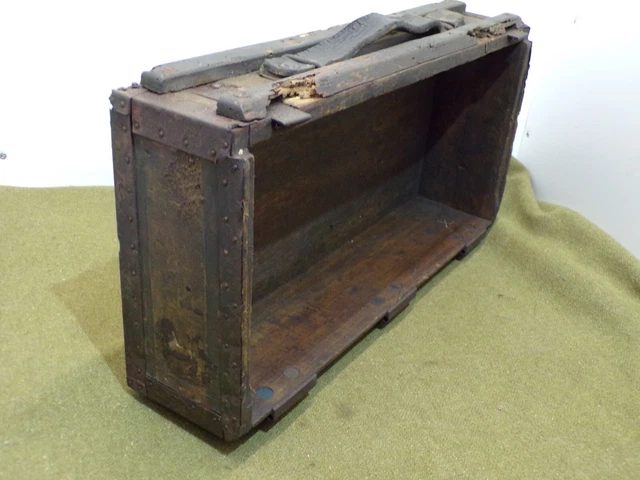 CAISSE OUTILS MITRAILLEUSE Hotchkiss WW1 French toolbox wood box MG ...