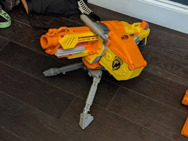 NERF N-STRIKE HAVOK Fire EBF-25 Motorised Machine Gun Blaster £40.00 ...