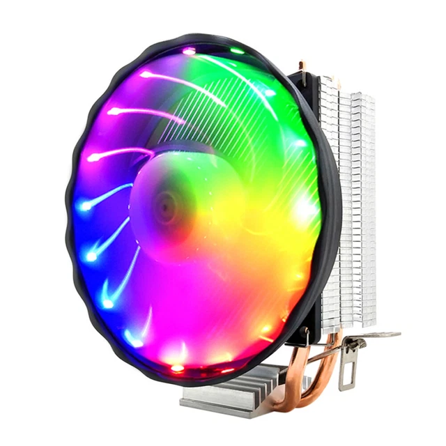 2 HEAT PIPES CPU Cooler PC Quiet Radiator for Intel LGA (4 Pin RGB) EUR ...