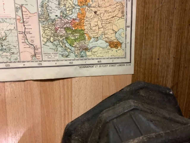 1920 GEOGRAPHIA COMMERCIAL & Political Map of The World on Canvas. £650 ...