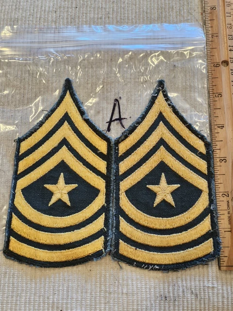 1960S 70S US Army Vietnam Cold War SNCO Chevron Sgt Maj Patch Lot L@@K ...