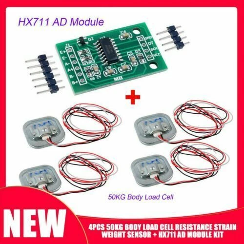 HX711 AD MODULE Load Cell Amplifier 50kg Weight Sensor Body Scale for ...