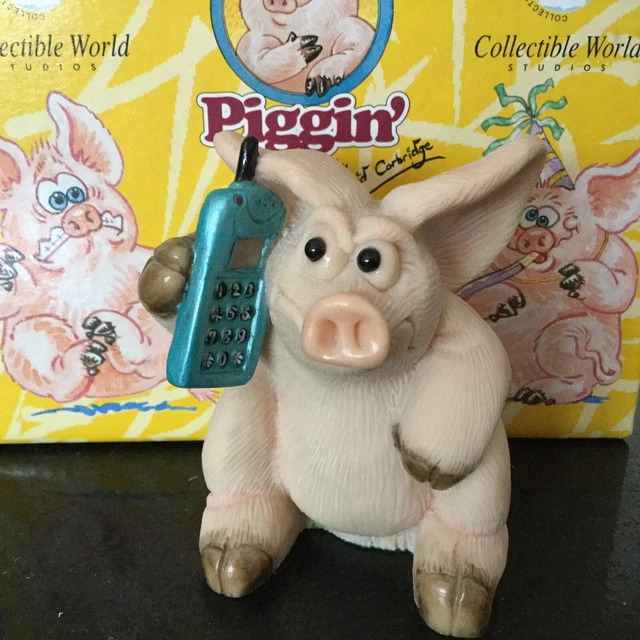 VINTAGE COLLECTABLE BOXED Piggin Pigs - Piggin Bedtime 1999 £7.00 ...