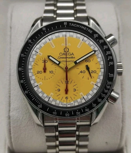 OMEGA SPEEDMASTER REDUCED Yellow Michael Schumacher Chronograph Ref ...