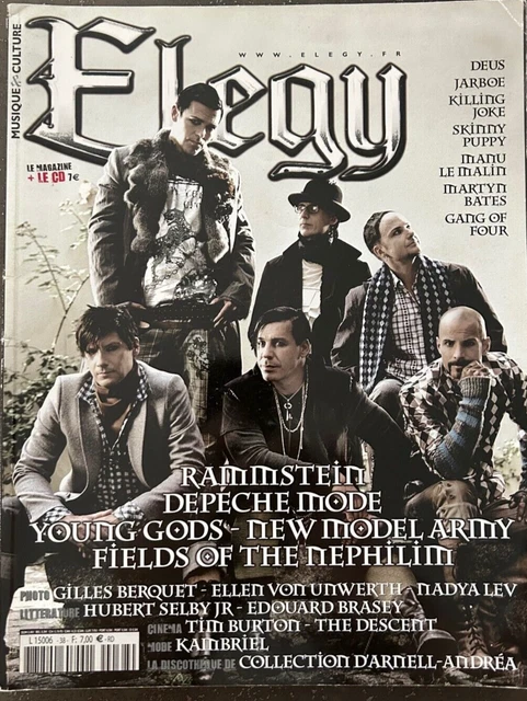 MAGAZINE ELEGY N°38, Rammstein, Depeche Mode, New Model Army, Young ...