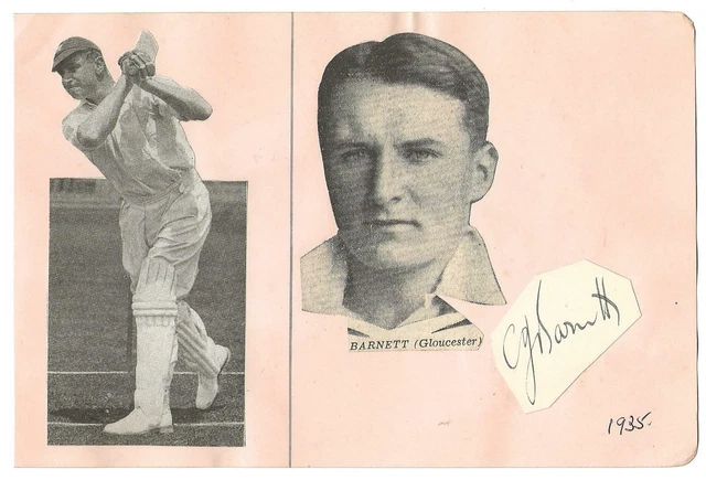 CHARLIE BARNETT GLOUCESTERSHIRE Ccc 1927-1948 England Rare Original ...