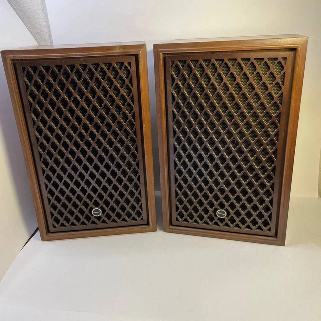 (2) VINTAGE SANSUI SP-30 Speakers 2 Way System Bookcase Speakers Tested ...