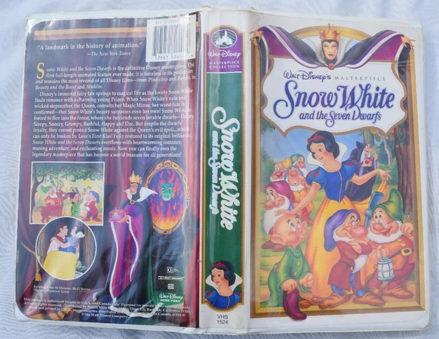 RARE VINTAGE SNOW White and the Seven Dwarfs (VHS, 1994) Walt Disney ...