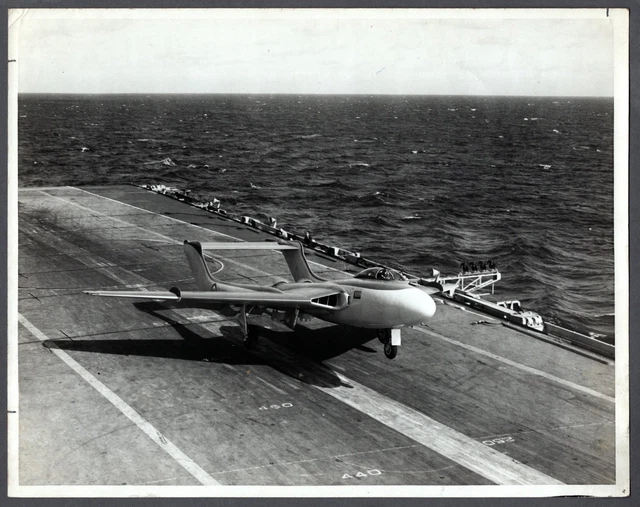 SEA VIXEN DH110 Aircraft Carrier Large Original Press Photo Royal Navy ...