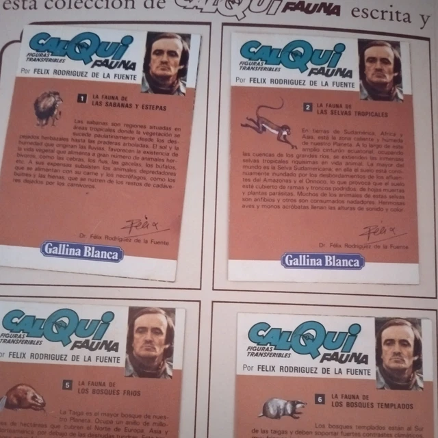 ÁLBUM DE CROMOS Félix Rodríguez de la Fuente Gallina Blanca EUR 3,00 ...