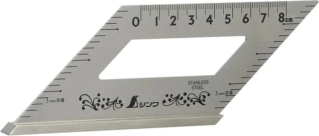 SHINWA SQUARE LAYOUT Miter ruler 45 + 135 Degrees carpenter Winkel ...
