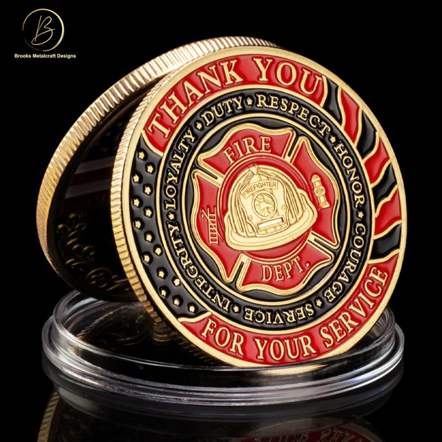FIRE DEPARTMENT THANK You for Your Service Challenge Coin $10.71 - PicClick