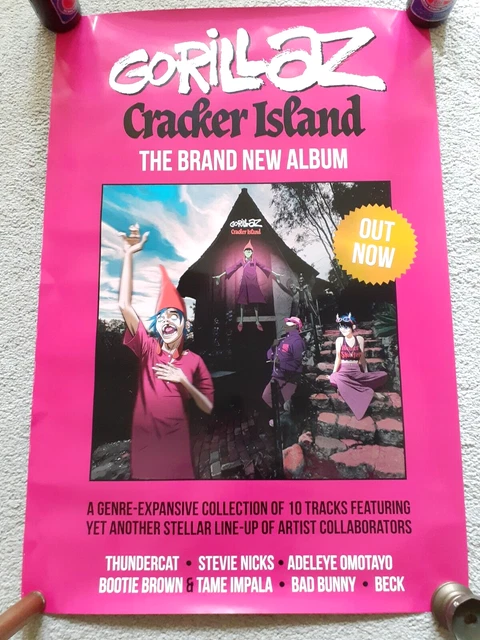 GORILLAZ - CRACKER Island. Record Shop PROMO Glossy POSTER 76x51cm ...