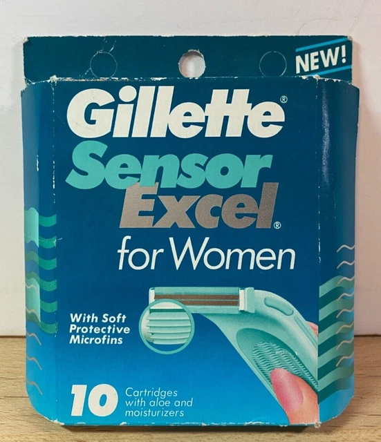 GILLETTE SENSOR EXCEL for Women 10 Replacement Razor Cartridges NIP $28 ...