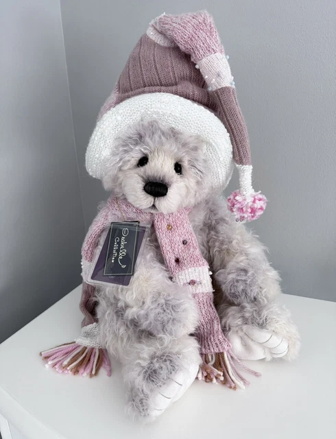 CHARLIE BEARS JAMMIES Isabelle Lee Mohair Hat & Scarf Pink ~ Stunning £ ...