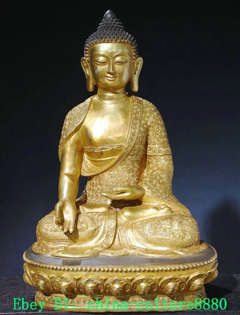 22.8 &VIEUX BOUDDHA Shakyamuni Amitabha en Bronze violet tibétain or EUR 1.770,00 - PicClick FR