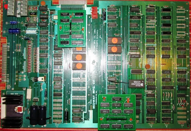 PLATEAU DE JEU PCB arcade original Midway PACMAN 1980 - A082-91375-B000 ...