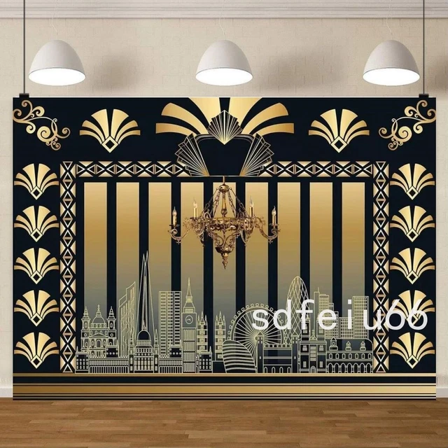 ROARING 20S BACKDROP Art Decor 1920s The Great Gatsby Themed Party ...