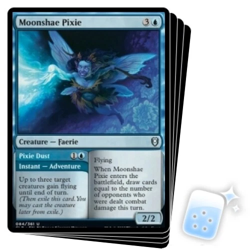 CARTE MTG MAGIQUE MOONSHAE PIXIE X4 Commander Legends: Battle For ...