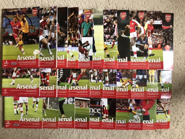 2008/2009 ARSENAL HOME Programme Collection (32/32) £21.47 - PicClick UK